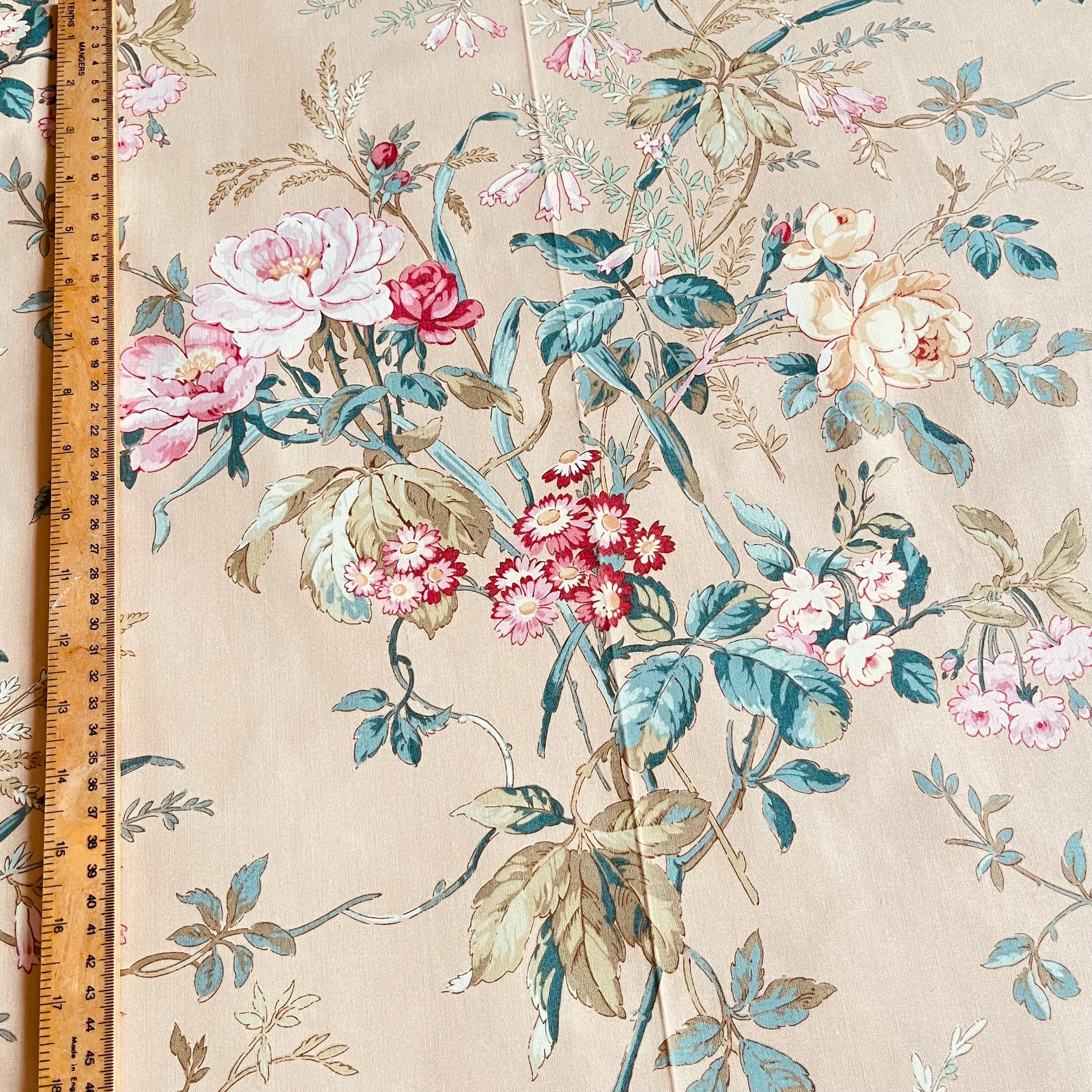 Sanderson ‘halcyon Days’ Pink Floral Cotton Interiors Fabric. Cushions ...
