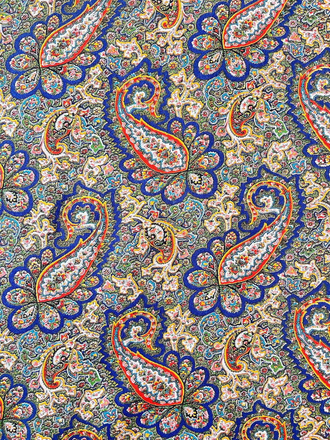 1970’s Vintage Paisley Cotton Fabric. Dressmaking, Yardage, Sewing ...