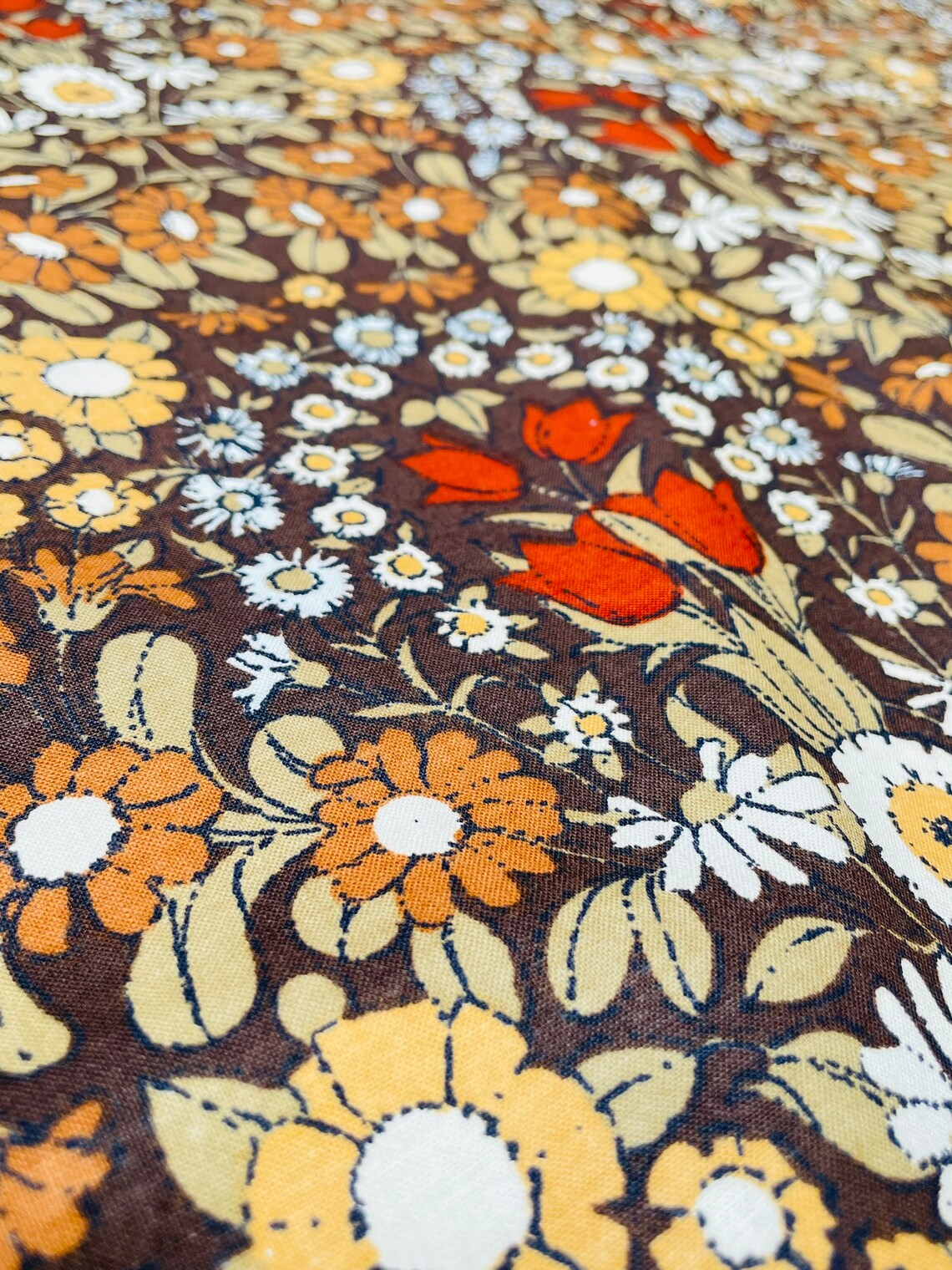 1970s Pat Albeck Daisy Chain Floral Cotton Fabric for Jonelle - Etsy UK