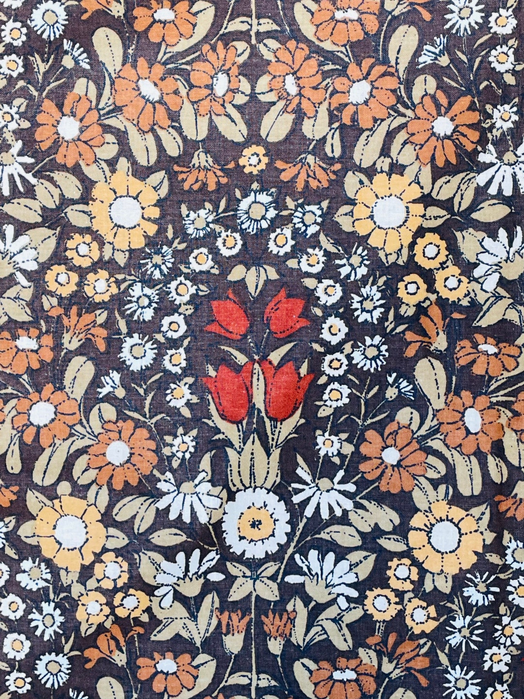 1970s Pat Albeck Daisy Chain Floral Cotton Fabric for Jonelle - Etsy