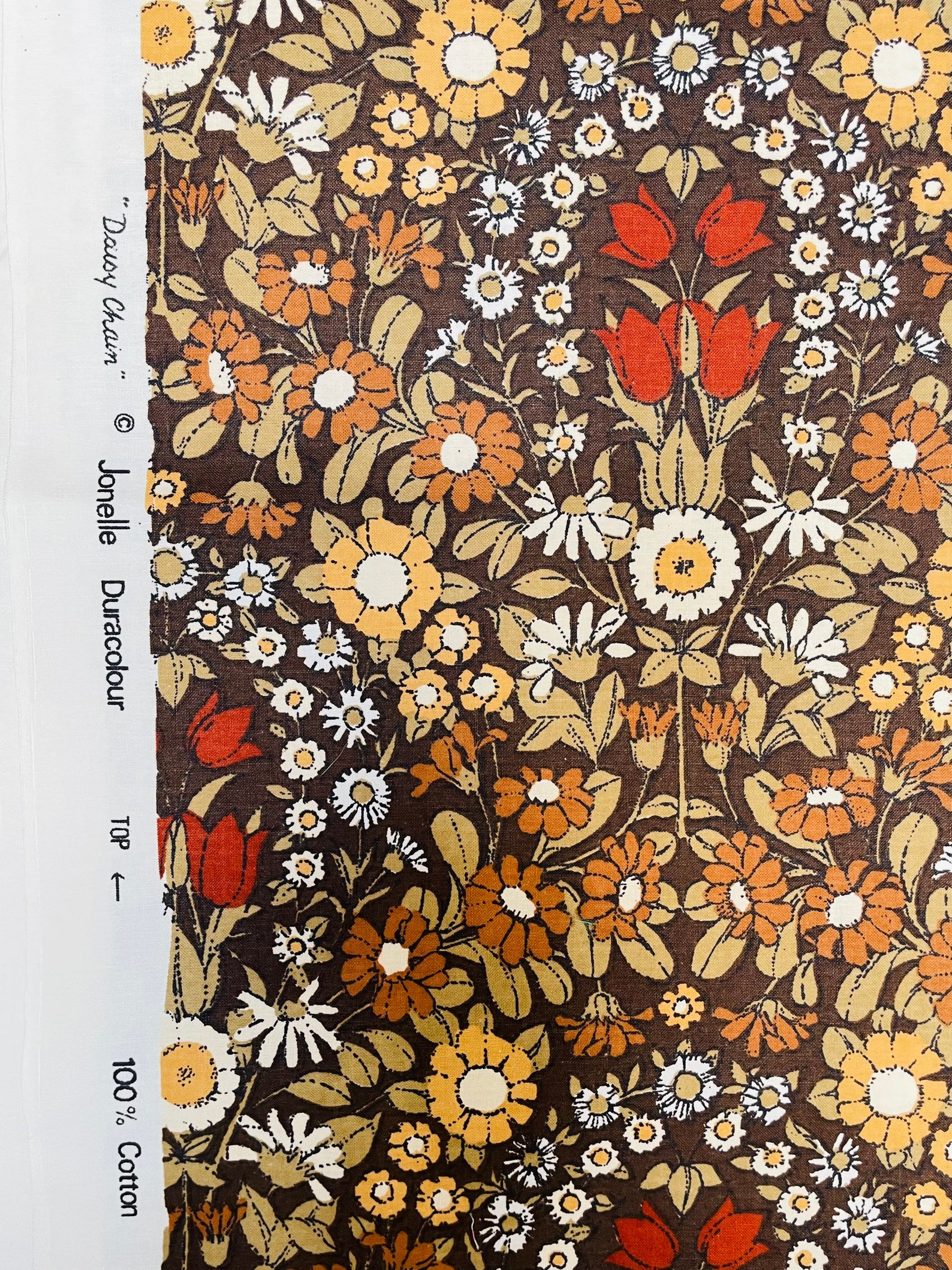 1970s Pat Albeck Daisy Chain Floral Cotton Fabric for Jonelle - Etsy UK