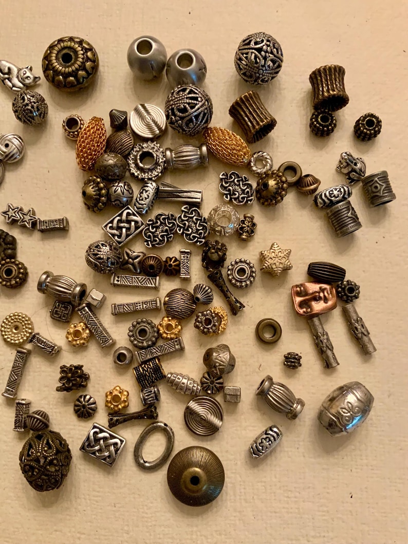 100 Beads & Connectors Made in USA 1990’s - Etsy