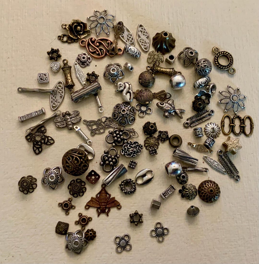 100 Bead Caps, Beads and Connectors - Etsy