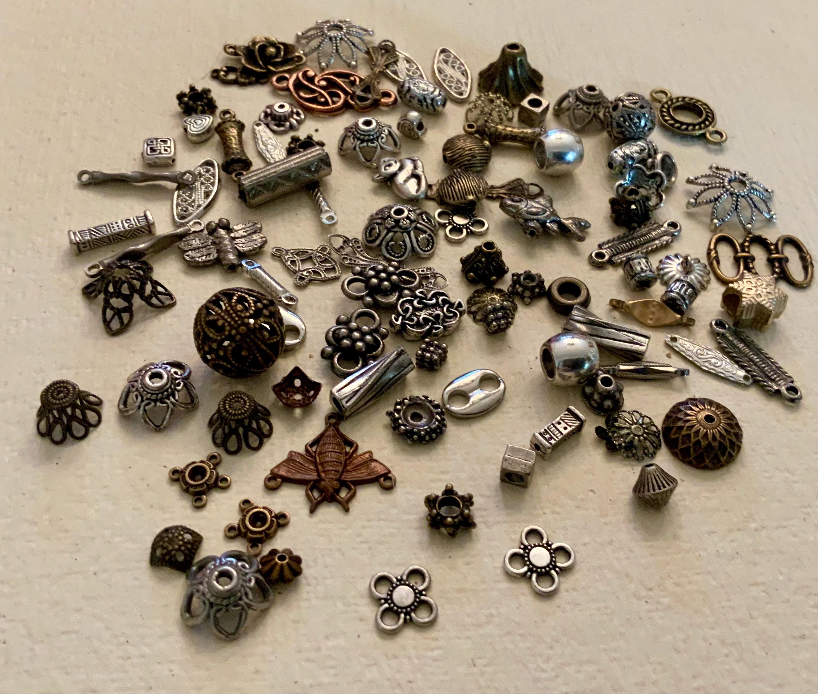 100 Bead Caps, Beads and Connectors - Etsy