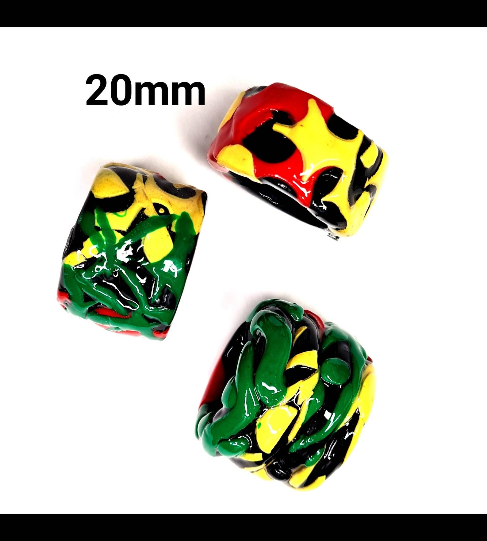 Rasta Polymer Clay Hair Beads: Dreadlock Braid Jewelry - Etsy
