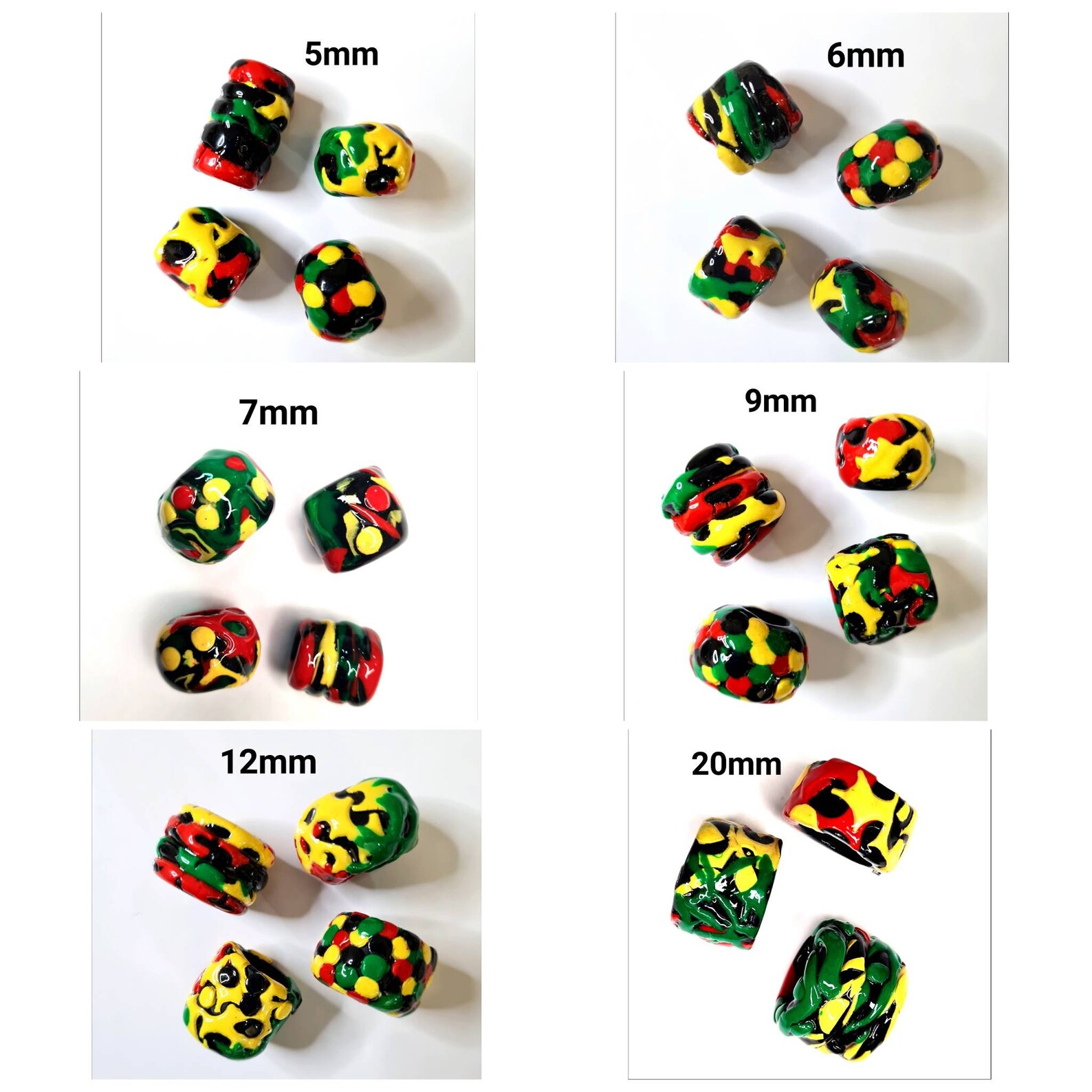 Rasta Polymer Clay Hair Beads: Dreadlock Braid Jewelry - Etsy