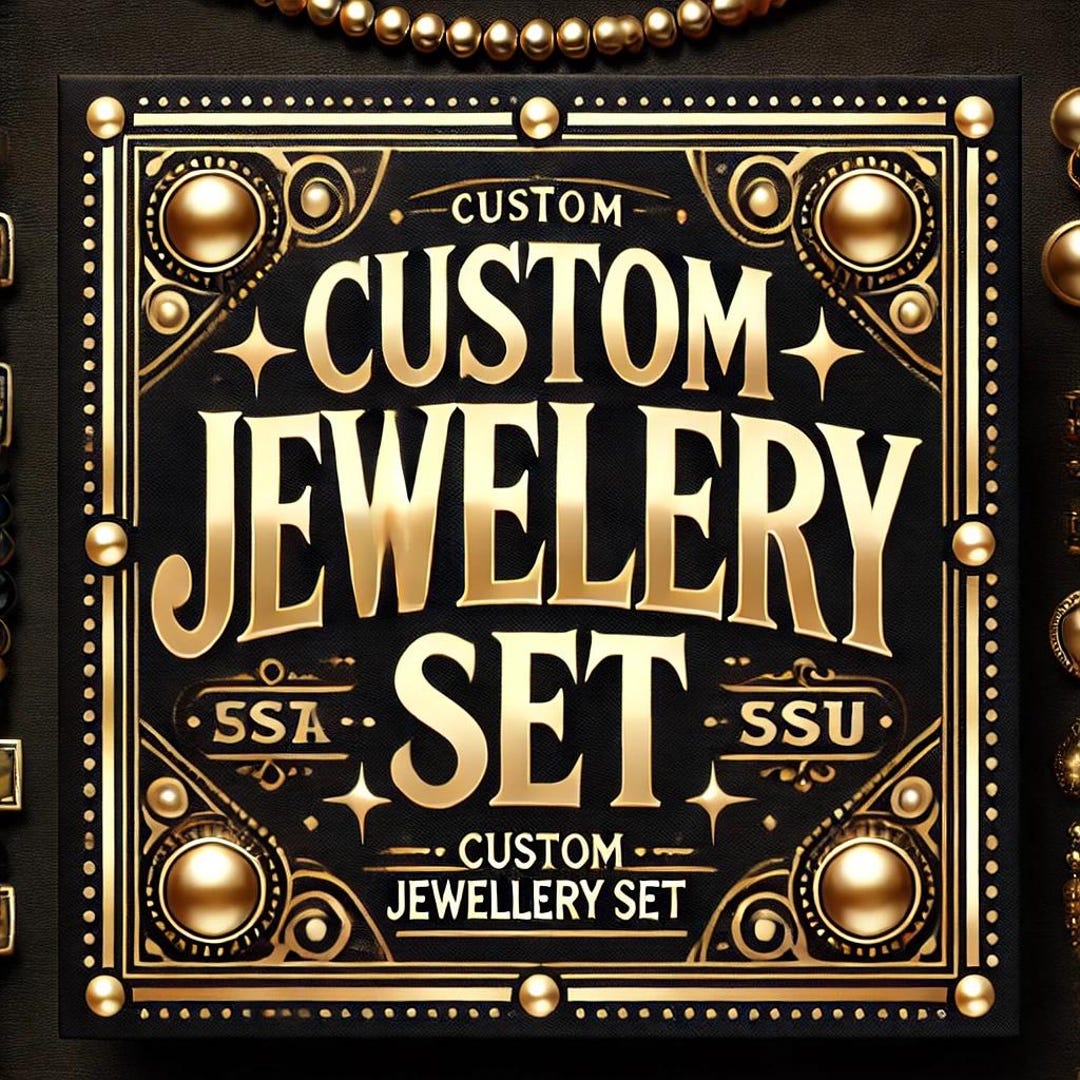 Custom Jewellery Set, Personalised Jewellery Set, Custom Jewelry ...