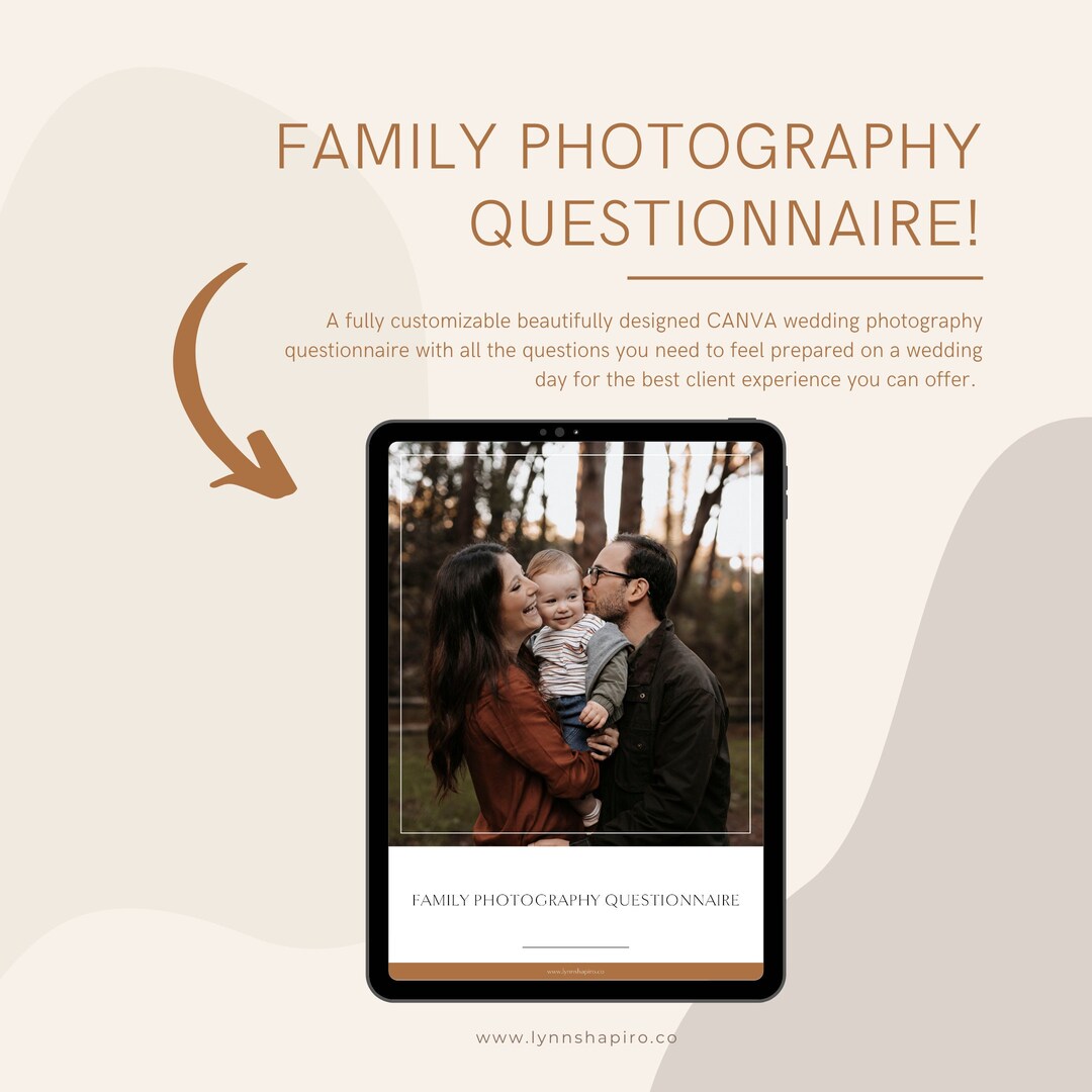 Family Photography Client Questionnaire CANVA Template. Editable ...