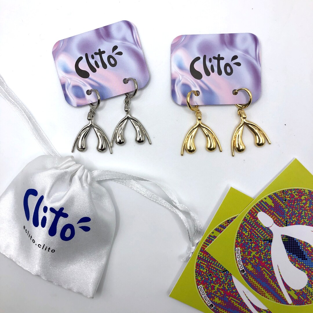 Clitoris Earrings Golden or Silver Empowering Feminist Gift Unique ...