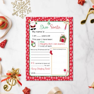 Letter to Santa, Santa Letter, Letter From Santa, Nice List Certificate ...