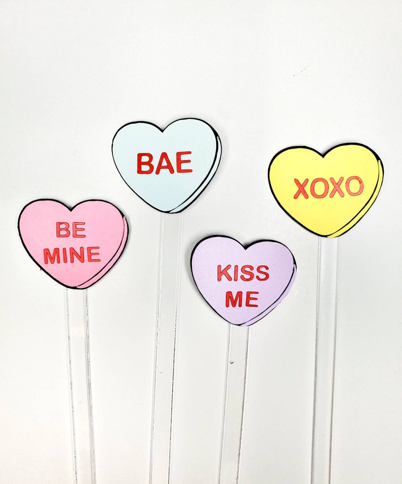 Heart Message SVG Heart Message DXF Conversational Hearts - Etsy