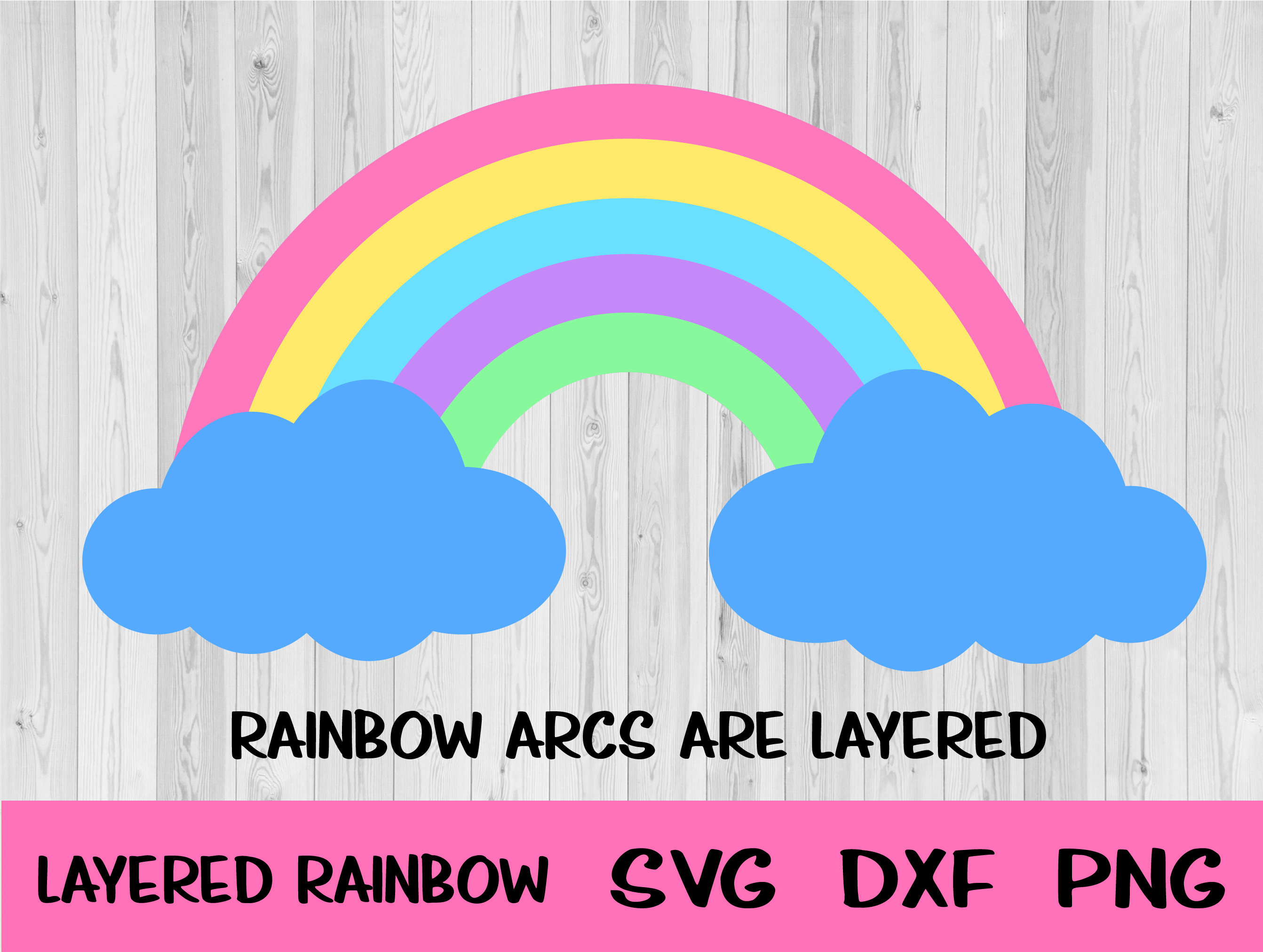 Rainbow Layers Rainbow 3D Rainbow SVG Rainbow PNG Rainbow - Etsy Australia