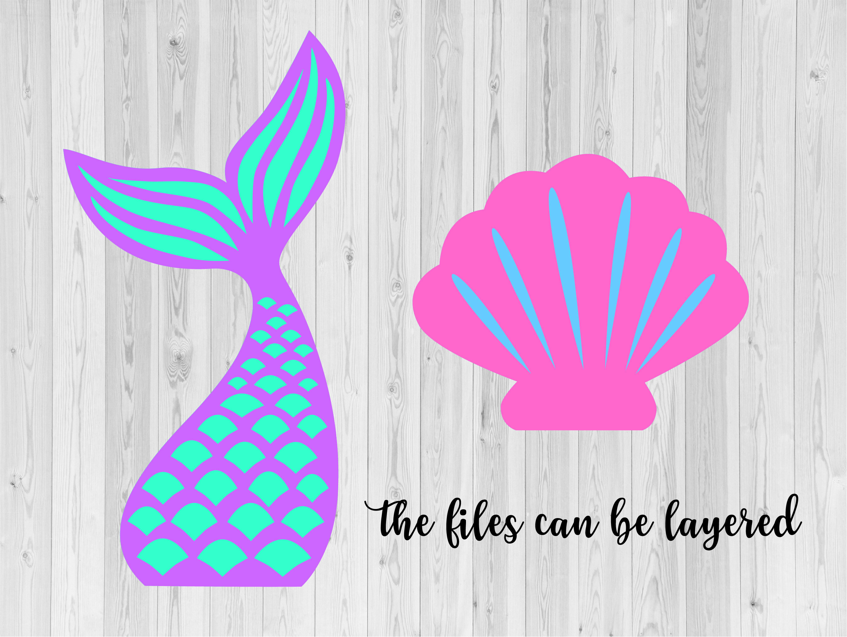 Mermaid Clip Art, Mermaid Tail SVG, Mermaid Layered, Mermaid 3D ...