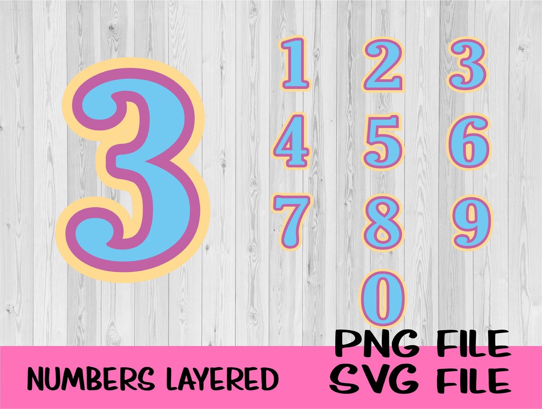 Number Layers SVG, Number SVG, Layered Numbers, Numbers Vector, Cake ...