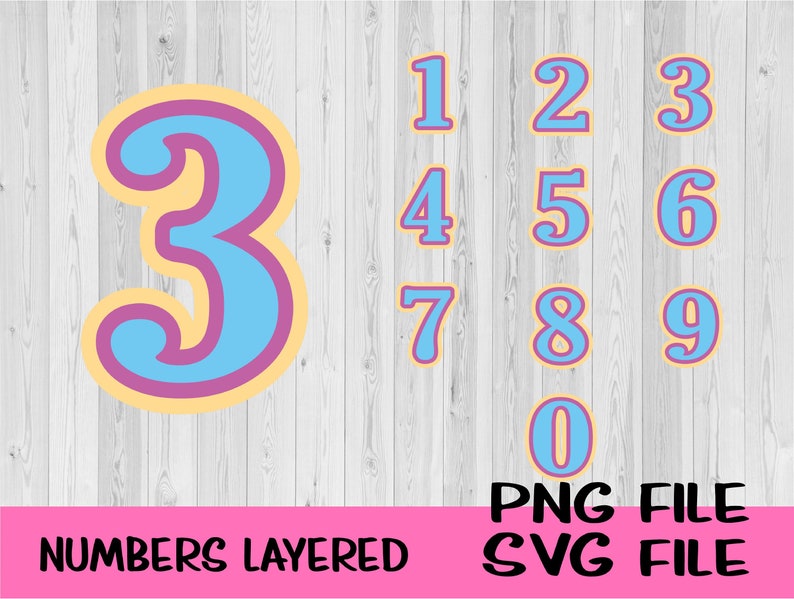 Number Layers SVG, Number SVG, Layered Numbers, Numbers Vector, Cake ...