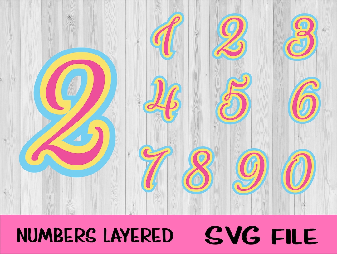 Number Layers SVG, Number SVG, Layered Numbers, Numbers Vector, Cake ...