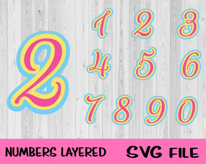 Cake Topper Svg Numbers, One Cake Topper, Age Cake Topper, Number Svg ...