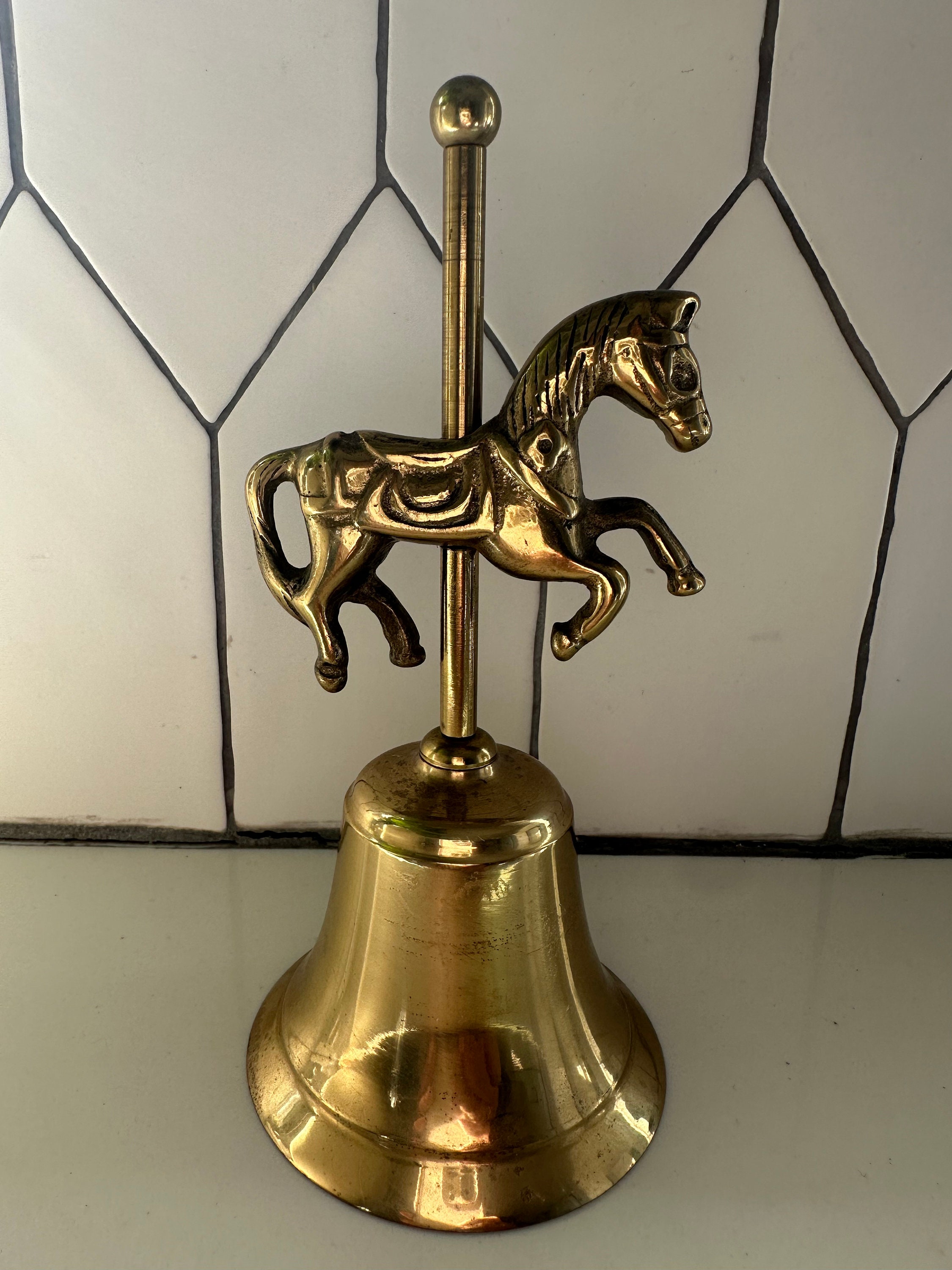 Vintage Brass Carousel Horse Bell Collectible Bell - Etsy