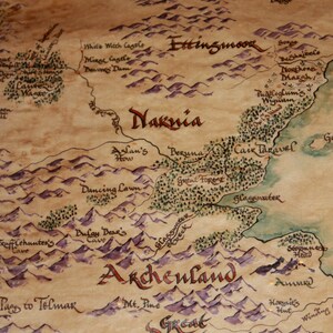 Large Fantasy Map Handdrawn, Realistic Map. please, Read Description ...