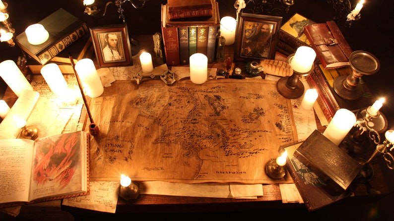 FANTASY MAP Handdrawn Real Locations Map. (please, Read Description ...