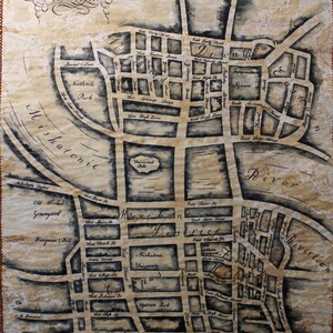 ARKHAM Map Handdrawn, Realistic Arkham City Plan. Lovecraft Cthulhu ...