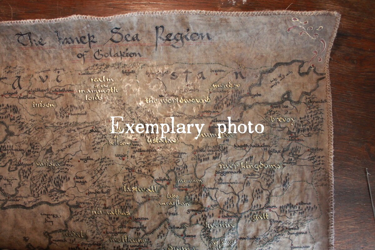 Large Inner Sea region of Golarion map Please read | Etsy