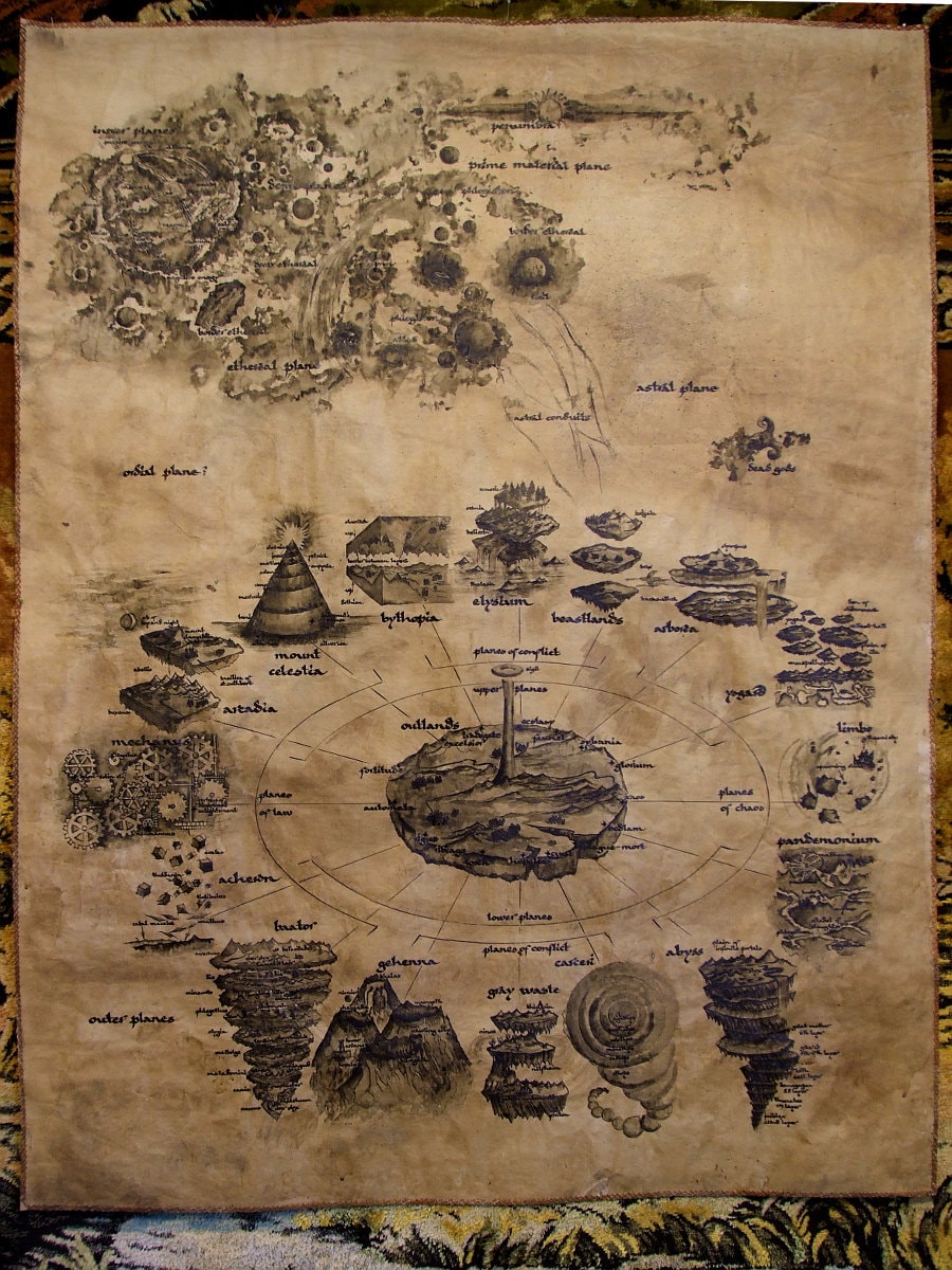 Dungeons and Dragons LARGE Map. Handdrawn Realistic. Imitates | Etsy