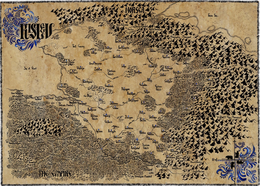 KISLEV Warhammer Th Empire Old World Fantasy Map Bretonnia Tilea Skaven ...