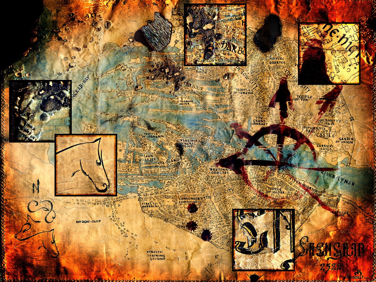 Warhammer Erengrad handdrawn map Kislev Storm of Chaos fantasy map ...