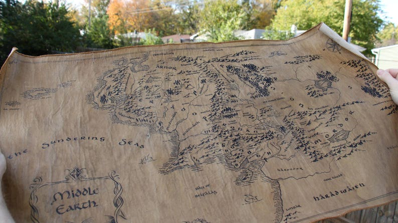 FANTASY MAP Handdrawn Real Locations Map. (please, Read Description ...