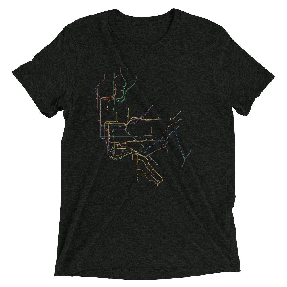 Minimalist NYC Subway Map Short Sleeve T-shirt - Etsy