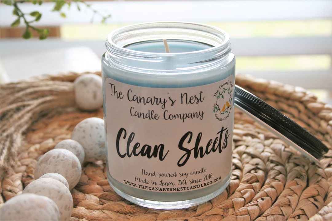 Soy Candles Handmade Clean Sheets Candle Fresh Linen Candle - Etsy