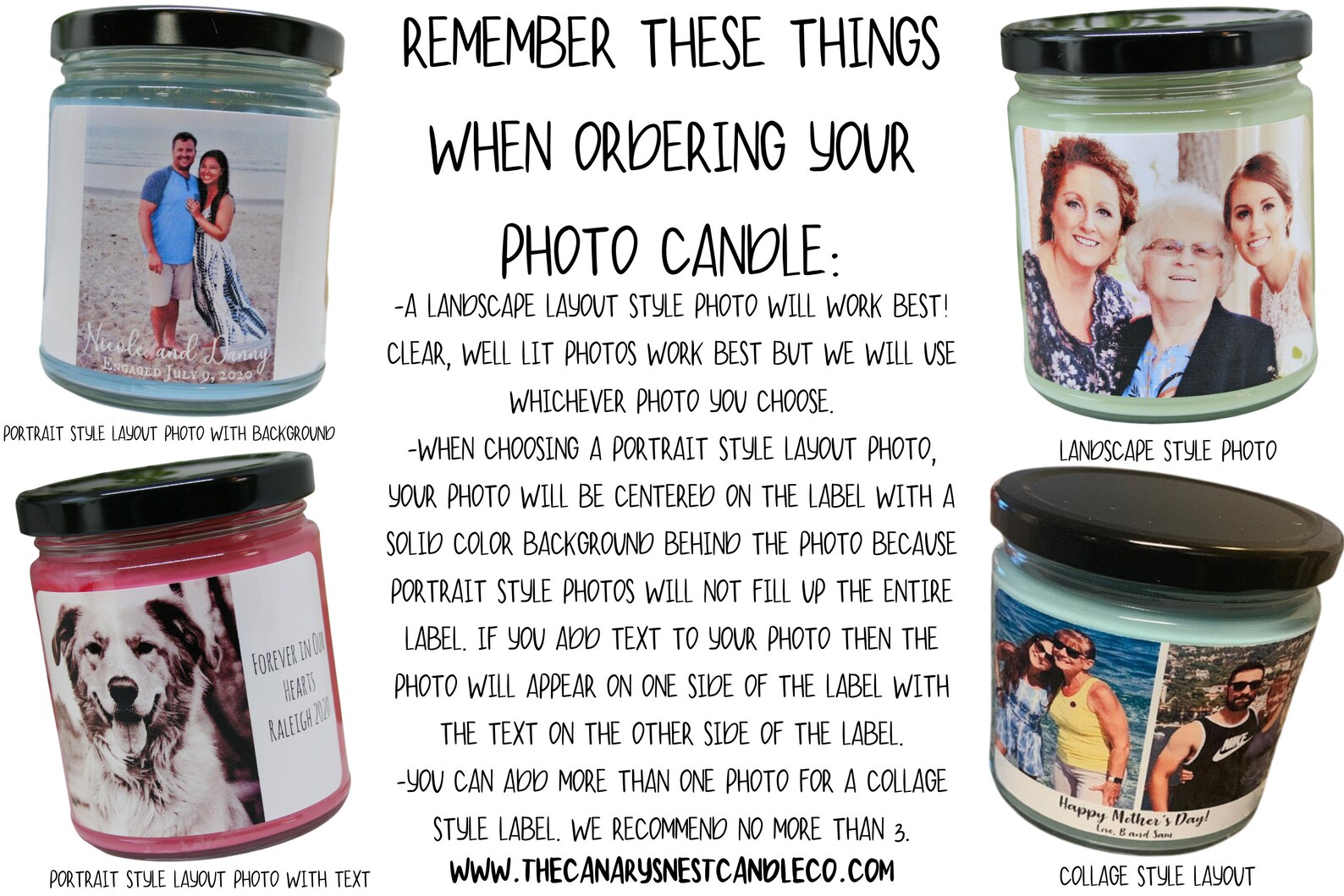 Personalized Photo Candle, Custom Photo Candle, Picture Candle, Add ...
