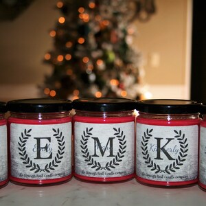 Monogram Candle Soy Jar Candle Valentine's Day Gift | Etsy