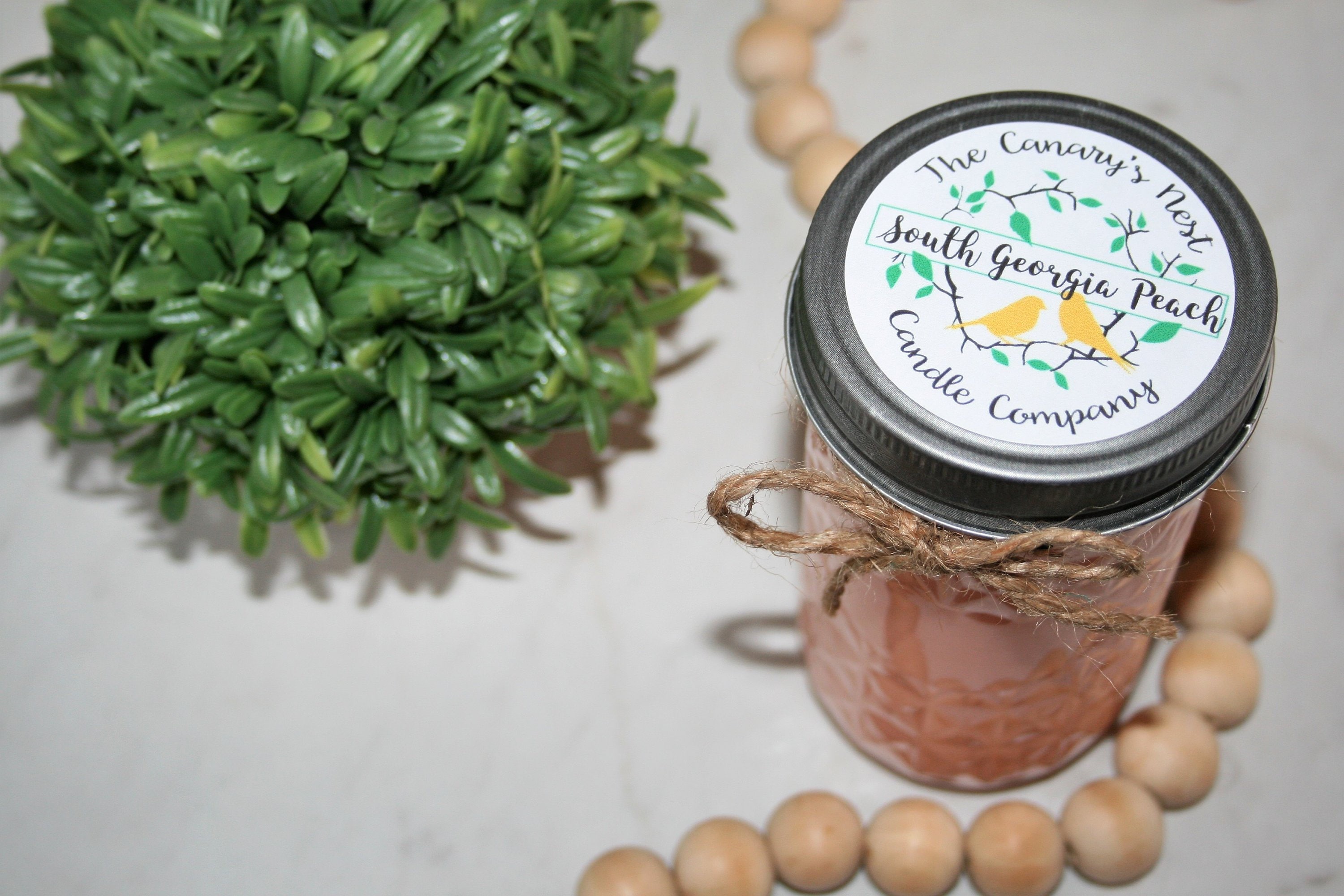 Peach Candle Soy Candles Handmade Georgia Peach Candle Made | Etsy