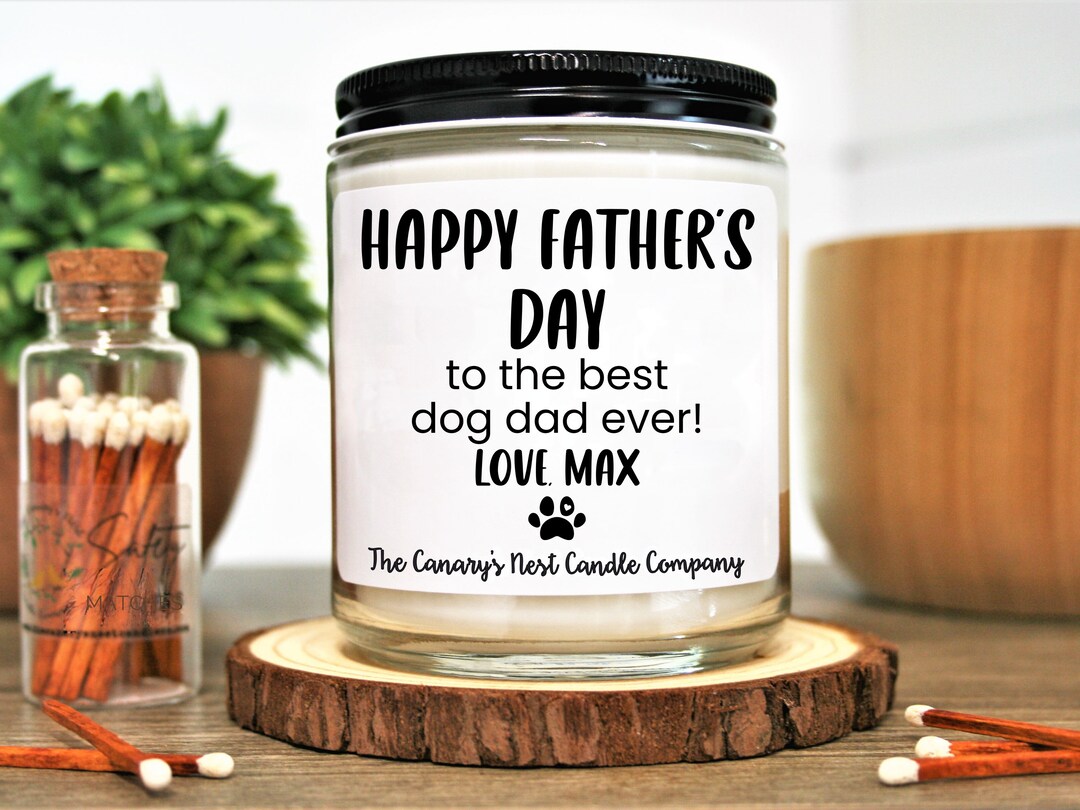 Personalized Fathers Day Gift From Dog, Dog Dad Fathers Day Gift, Soy ...