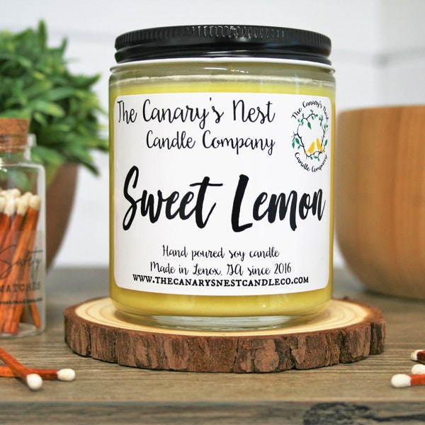 Lemon Candle - Etsy