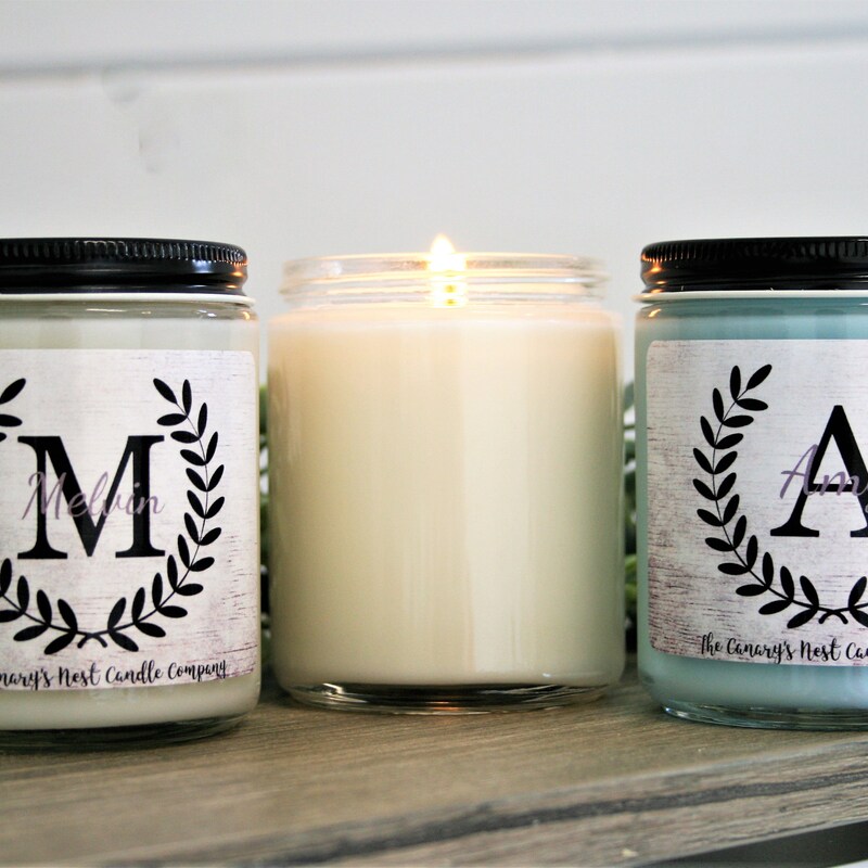 Monogram Candle - Etsy