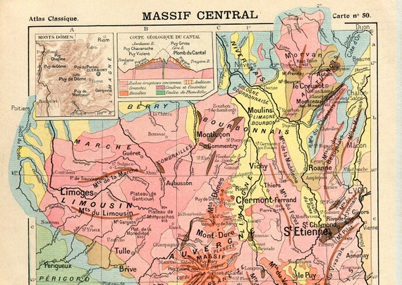 Massif Central Map