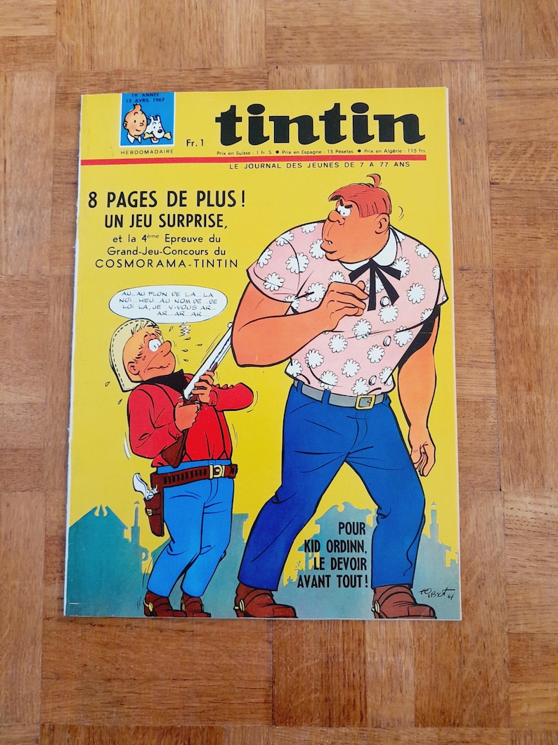 Tintin, Tintin Magazine, Magazine for Young People Aged 7 to 77, 1967 ...