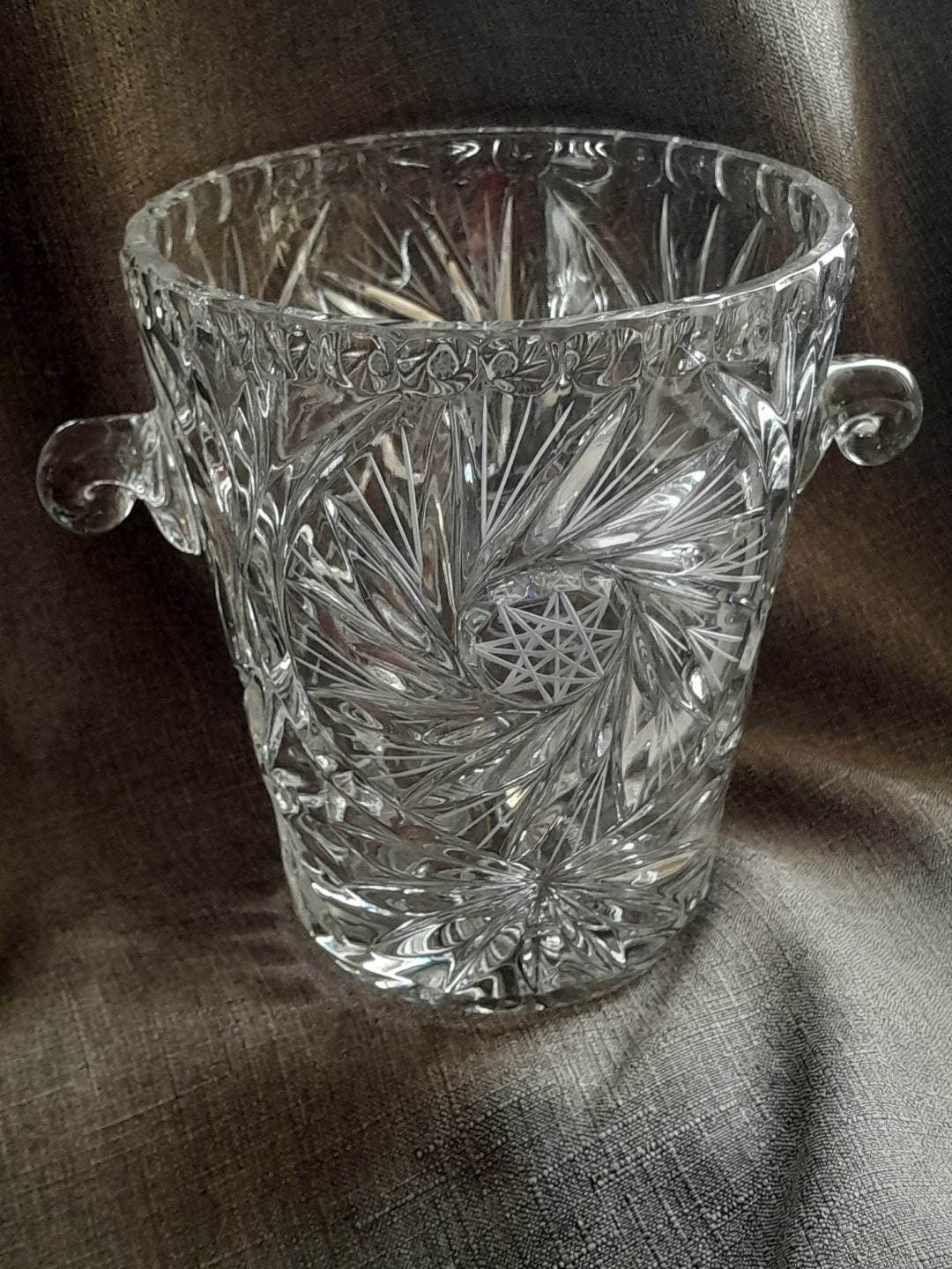 Boho Cut Crystal Ice Bucket Ice Bucket Bottle Cooler Party - Etsy