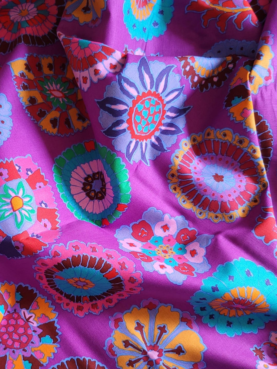 FABRIC: Carpet Cookies MAGENTA by Kaffe Fassett for the Kaffe Fassett ...