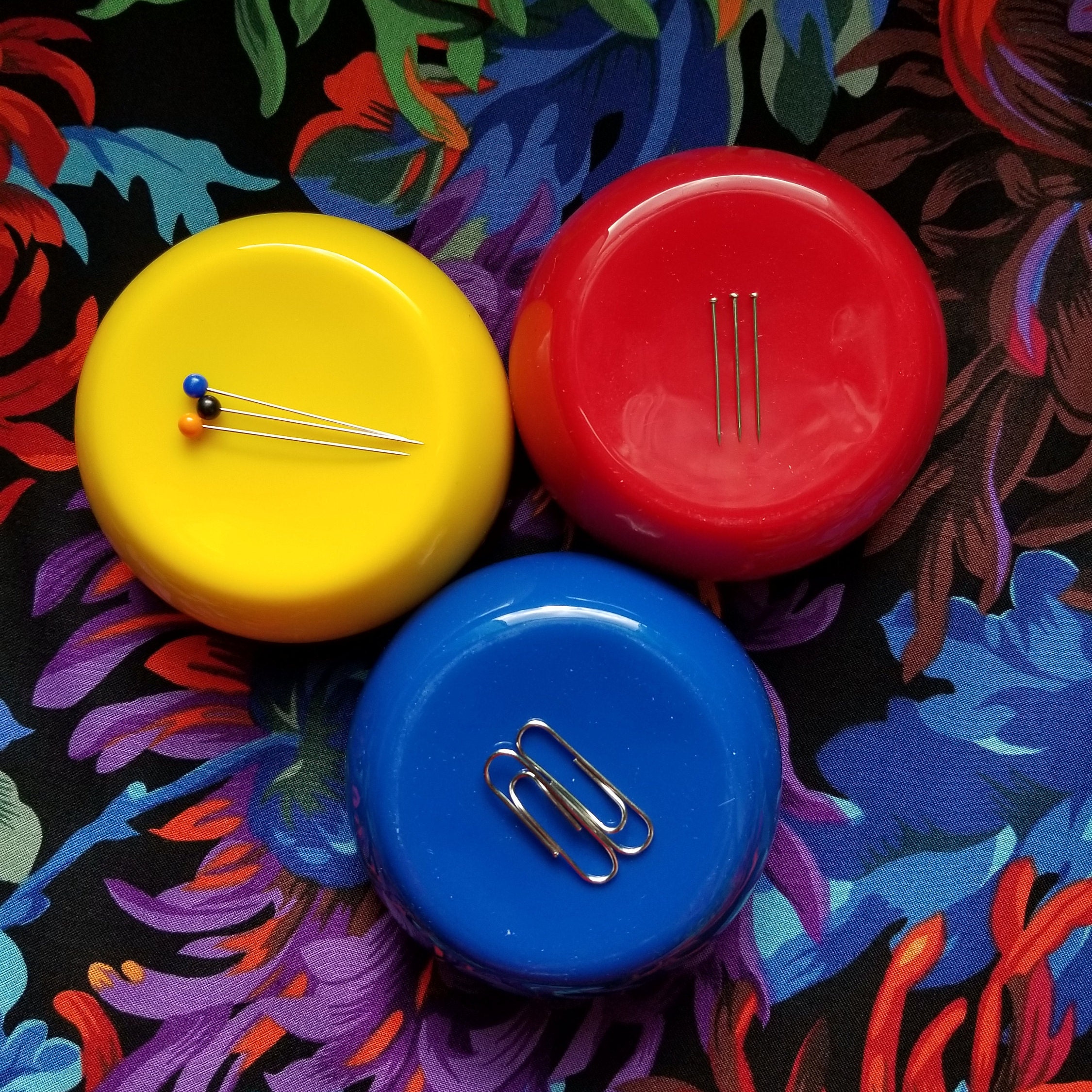 PIN CUSHION SET: Mini Grabbit Magnetic Pincushion set of Three