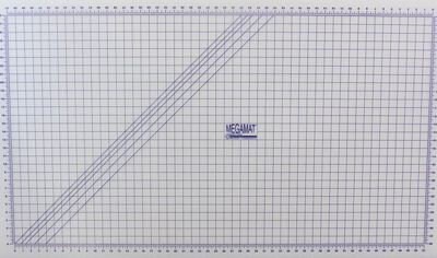 MegaMat: 32x55 (with 28x51 Grid) Translucent Pinnable Cutting Mat by ...