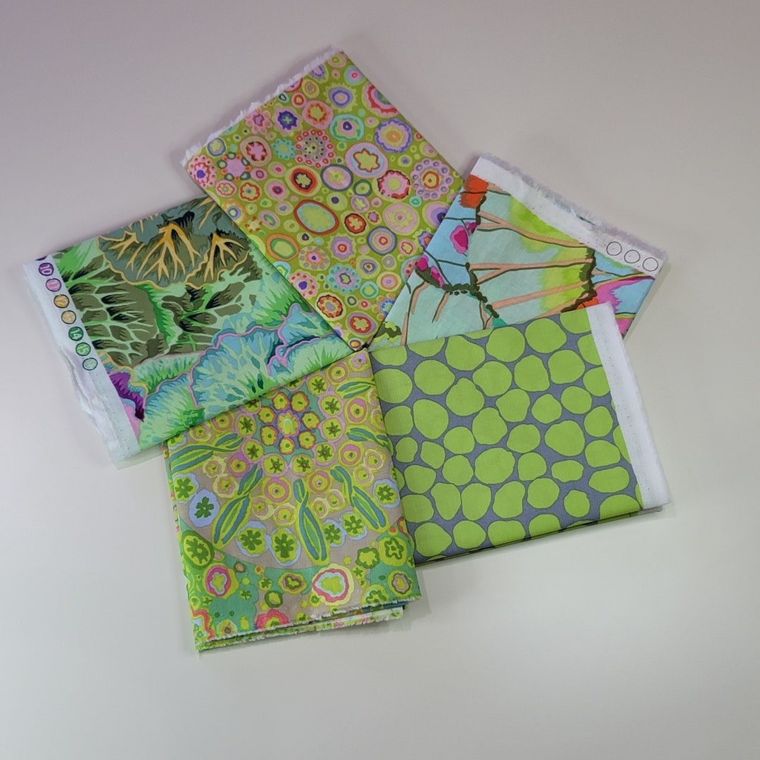 FAT QUARTER BUNDLE: Sprout 5 Green Fat Quarters by Kaffe Fassett From ...