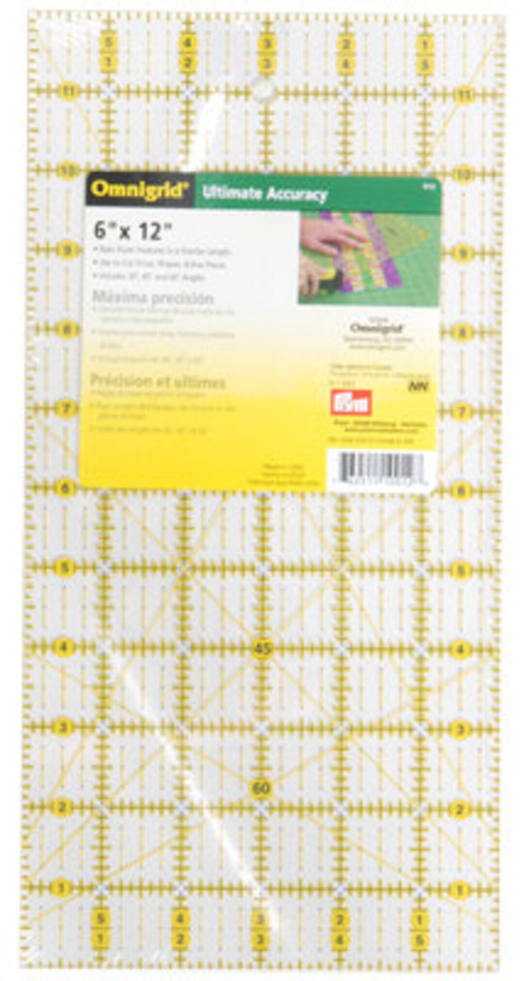 RULER: Omnigrid Rotary Cutting Ruler 6"x12" or 2.5"x12.5" for Quilting ...