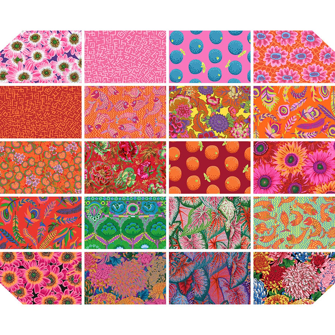 DESIGN ROLL: 2.5" Design Strips of Designer Fabrics From "kaffe Fassett ...
