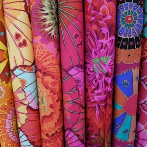 FABRIC: Lotus Leaf WINE by Kaffe Fassett for the Kaffe Fassett Collective - Etsy