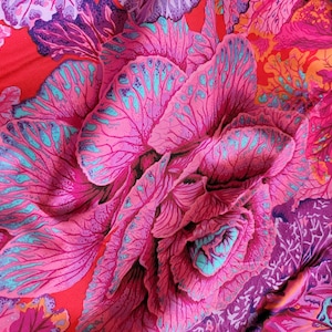 FABRIC: Curly Kale RED by Philip Jacobs for the Kaffe Fassett ...