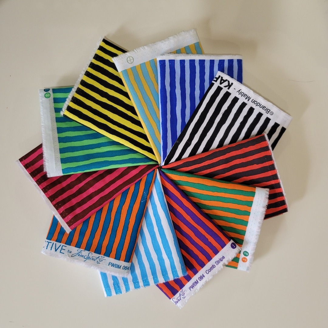 OOP FAT QUARTER Bundle: Comb Stripe 11 Fat Quarters by Brandon Mably ...